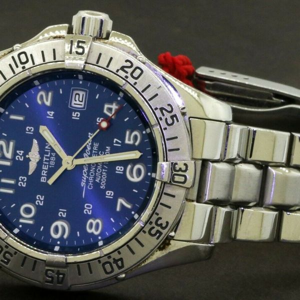 Breitling Super Ocean A17360 SS 42mm automatic men's diving watch w ...