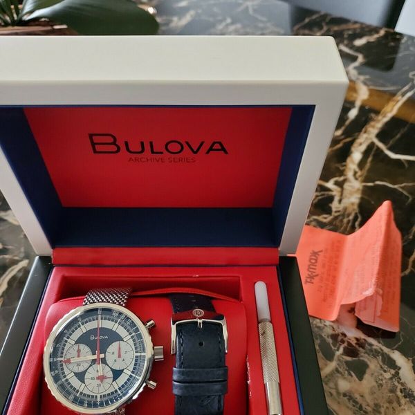Bulova Archive chronograph steel watch 96K101 | WatchCharts