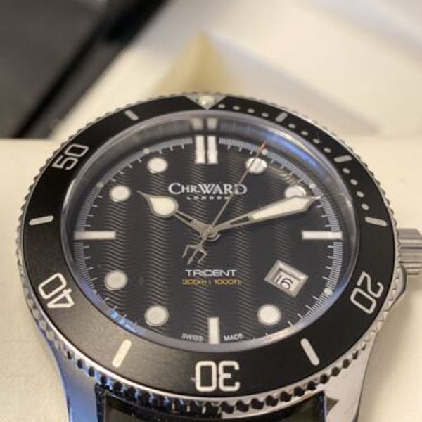 christopher ward c60 trident 300 Quartz Black Dial With Box And Papers ...