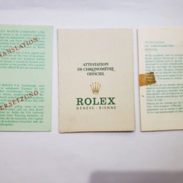 Rolex Chronometer Certificate Guarantee Paper | WatchCharts Marketplace