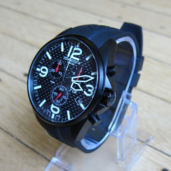 FS: Torgoen T16 pilot watch, custom horween 24mm strap, green 2-piece ...