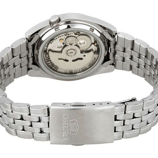 Seiko 5 Automatic SNK361 SNK361K1 Men See Through Black Dial Watch Free ...