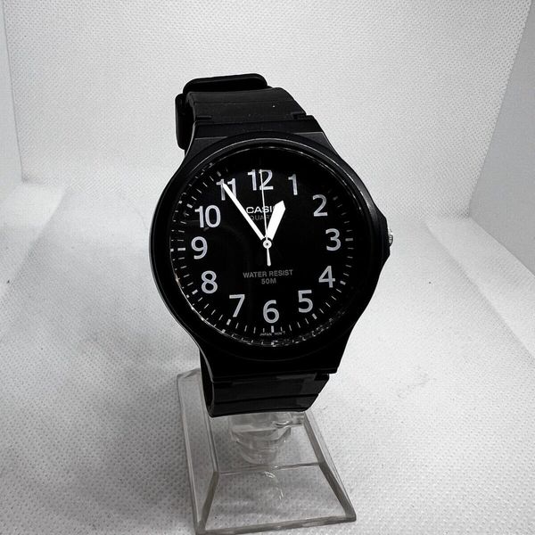 Casio MW240-1BV, Analog Watch, Black Resin Band, 50 Meter Water ...
