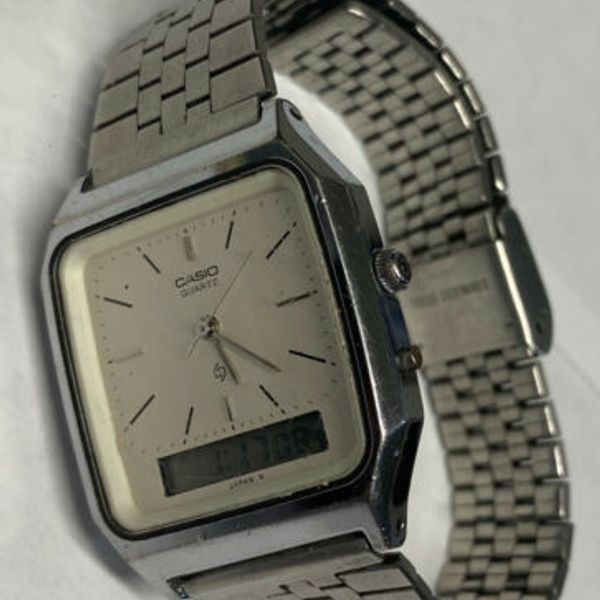 Vintage CASIO 309 AQ-321 Men’s Analog/Digital Chronograph Watch New ...