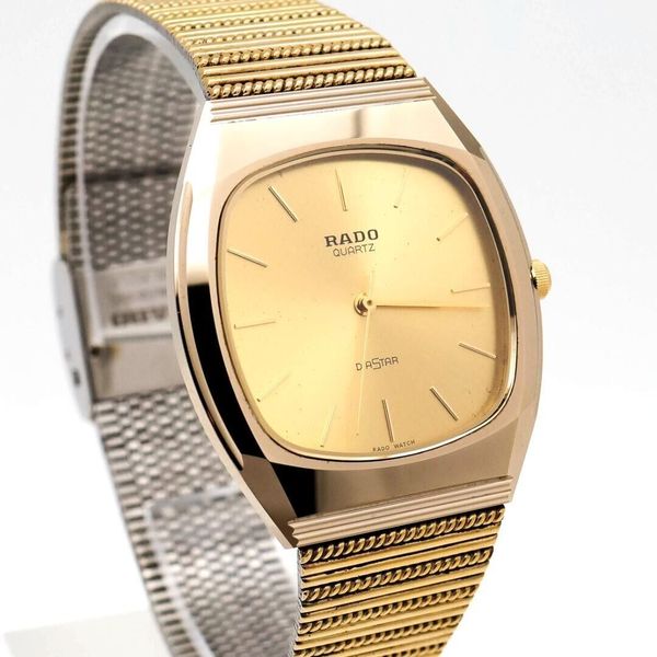 RADO DIASTAR Vintage Watch Quartz Gold Square Bracelet Swiss New ...
