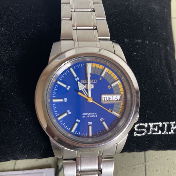 Seiko 5 Automatic Blue Dial Men's Watch SNKK27 New in box | WatchCharts ...