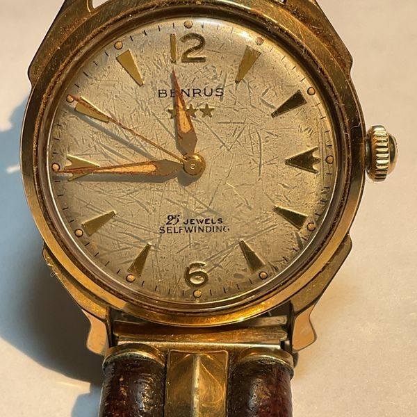 Vintage Benrus Menâ s Watch 25 Jewels 3 Stars Self Winding ...