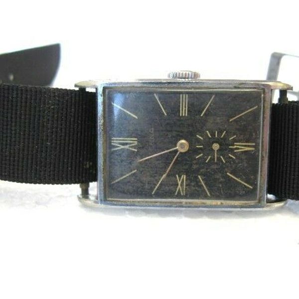 1940's Art Deco Eterna Swiss Tank Watch Black Dial 15 jewels - As is ...
