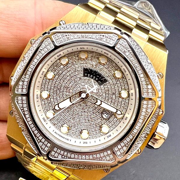 Invicta Men's Reserve New 38945 Carbon Hawk 4.28ctw Pave Diamond ...