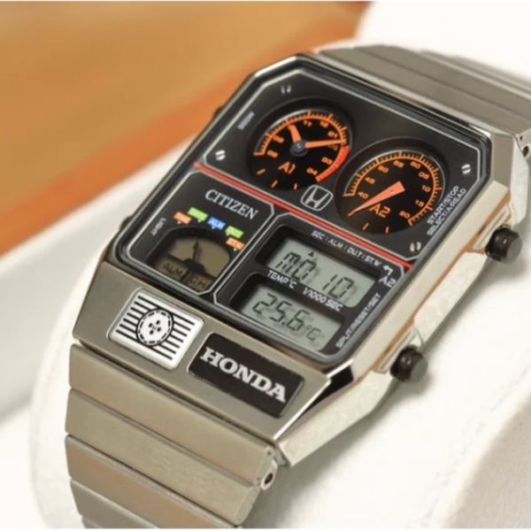 Honda x Citizen ANA-DIGI TEMP Limited Edition Watch Prelude Black Japan ...