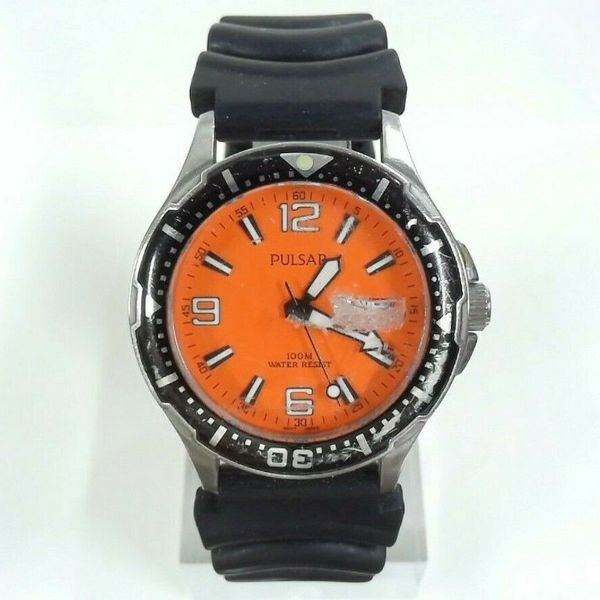 Pulsar Divers VX43-X042 Stainless Steel/Orange Dial Men's Watch ...