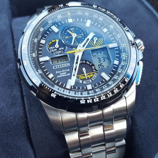 Citizen ( BLUE ANGELS ) Promaster Skyhawk A-T JY8058-50L ani-digi ECO ...