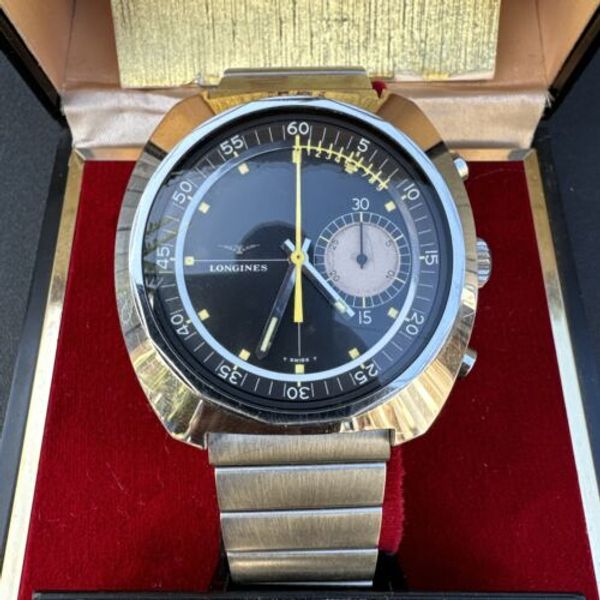 LONGINES Flyback Chronograph Ref.8225-2 Men's Watch Swiss MINT With Box ...