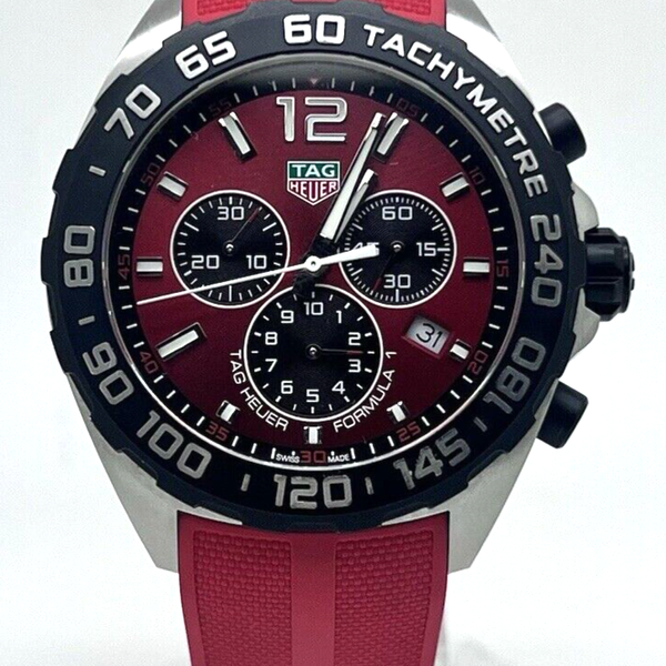 Tag Heuer Formula 1 Chronograph Ref.CAZ101AN.FT8055-43mm, Red Dial ...