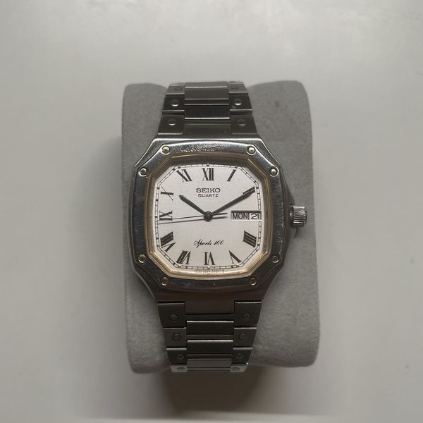 Vintage Seiko Quartz Sports 100 Santos 6423-5040 1980â s Mens watch ...