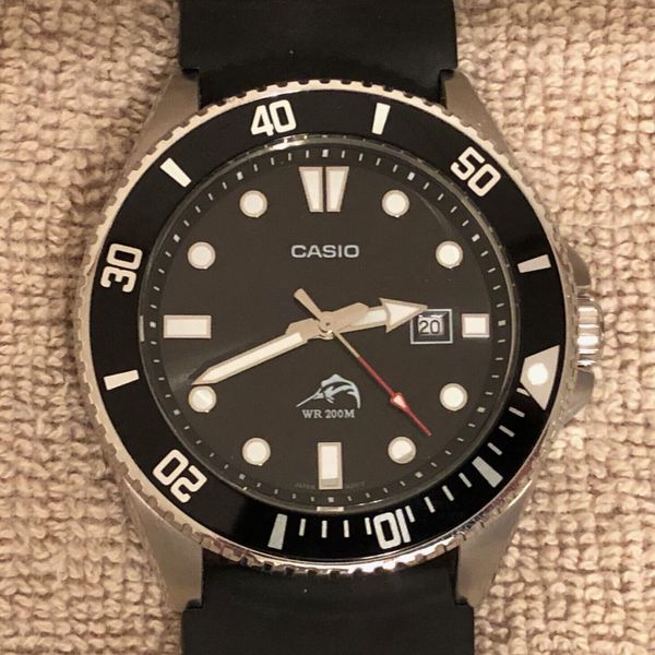 Men's Casio Marlin Diver Watch - Rotating Bezel/Date/MDV 106 (2784 ...