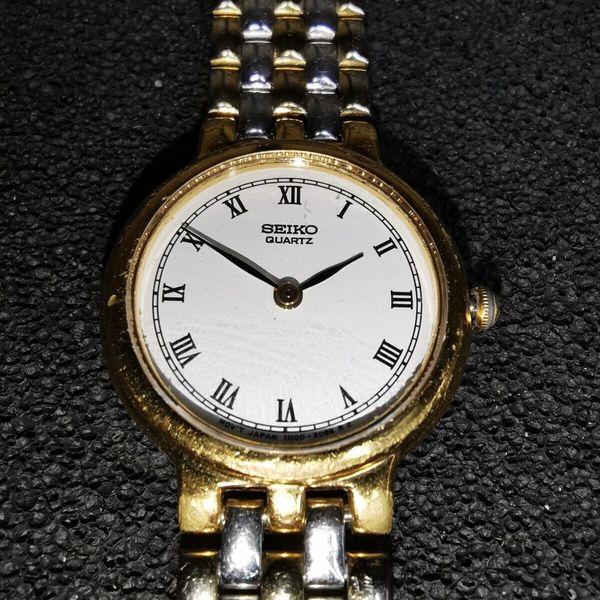 Ladies Seiko 1N00-0G90 Quartz Watch with 2 Tone Metal Strap ...