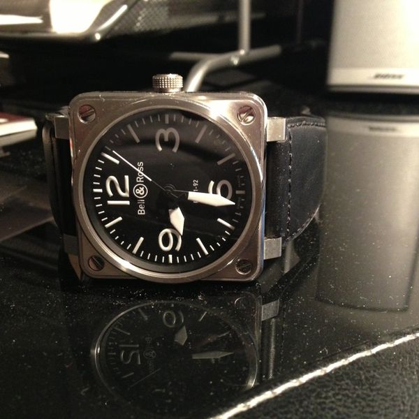 FS Bell and Ross BR 01-92 Black Leather Automatic | WatchCharts Marketplace