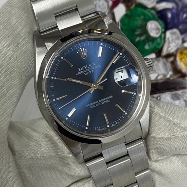 FS:Rolex Oyster Perpetual Date 15200 Blue Dial Box & Papers | WatchCharts