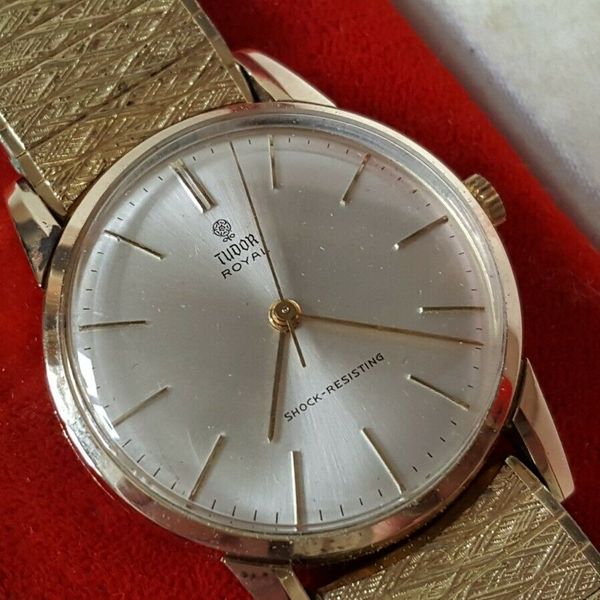 Men's Vintage .375 9ct Gold Manual Winding Rolex Tudor Royal Wrist ...