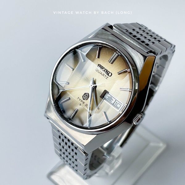 Seiko Type II 0903-8140 Sunburst Brown Faceted Crystal | WatchCharts ...