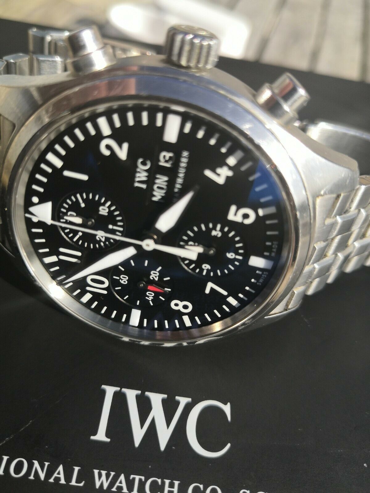 IWC Pilot Flieger Chronograph IW371704 (2007) 42mm with Box & Papers ...