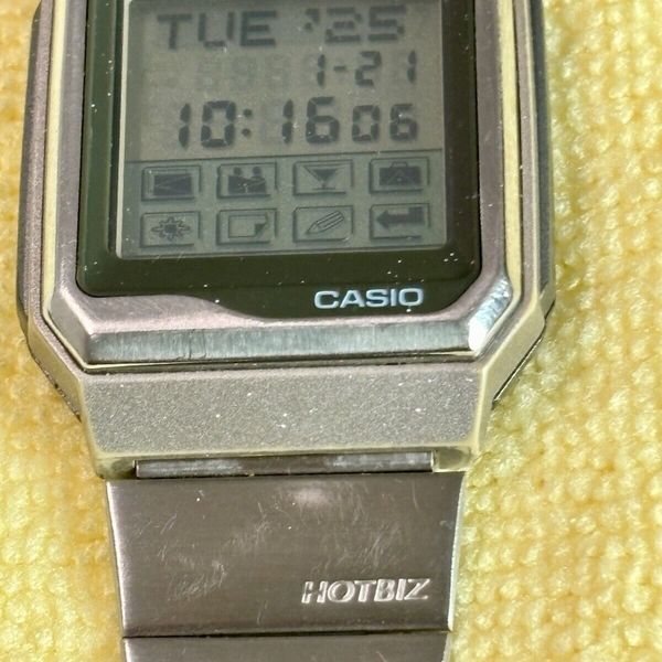 Vintage Casio Hotbiz Touch Screen Menâ s Digital Watch VDB-2000 ...