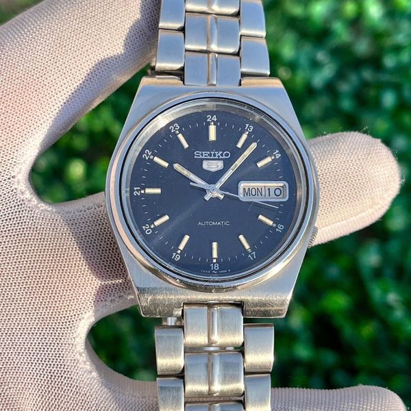 Vintage Seiko 5 Automatic Railway Time Sunburst Dial Japan Men's Watch 7009-3130 | WatchCharts ...