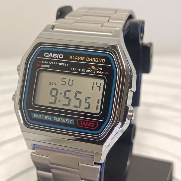 Casio A158W Digital Watch Mens 33mm Stainless Steel Water Resist Alarm ...
