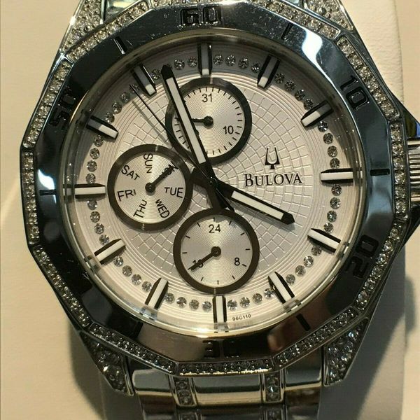 Bulova Men's Stainless Steel & Crystal Chronograph Quartz Movement ...