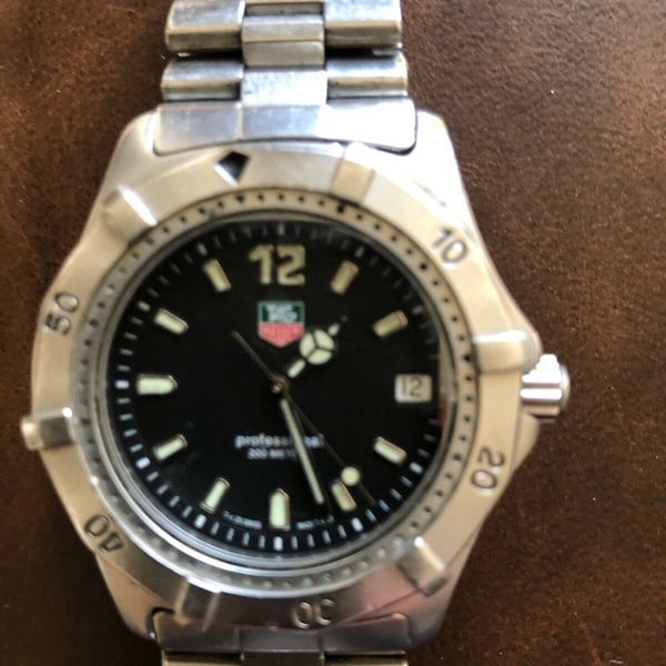 TAG HEUER 2000 SERIES PROF WK1110 BLACK DIAL 200M STAINLESS STEEL MENS WATCH | WatchCharts