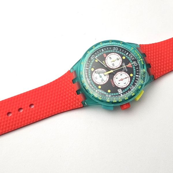 Swatch New Chrono 2025 - SUSG409 - Neon Emerald chrono - NEW ...