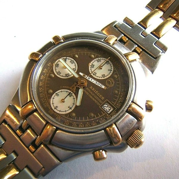 SWISS KRIEGER LTD ED B929 AUTOMATIC CHRONOGRAPH 18K/SS 42MM COSC ...
