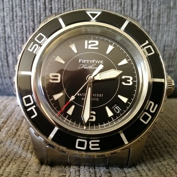 FS: Fifty Five 55 Fathoms Mod - Modern Dial - Seiko SNZH55 - Black and ...
