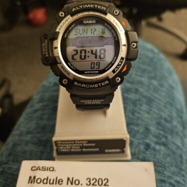 Casio Illuminator Watch SGW-300H Altimeter Barometer World Time 3202 ...