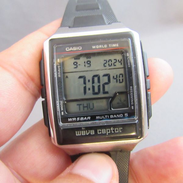 CASIO WAVE CAPTOR DIGITAL MULTI BAND 5 ILLUMINATOR MENS WRISTWATCH ...