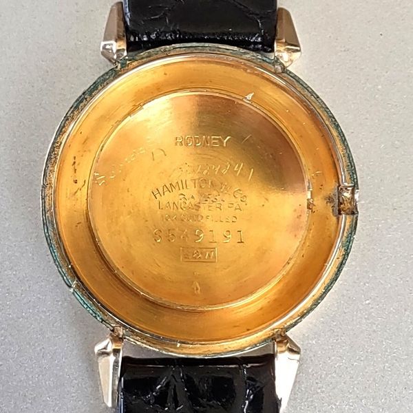 HAMILTON RODNEY WATCH 1953 10KGF 18J Cal. 735 RUNNING NEEDS REPAIR ...