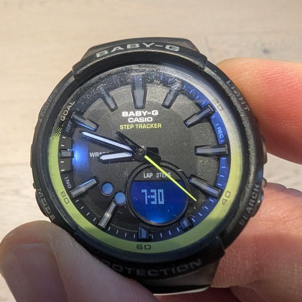 Casio Baby-G Step Tracker Analogue Digital Black Watch BGS-100 ...