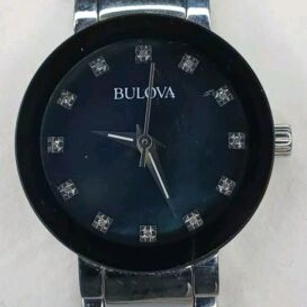 Bulova Women's Diamonds Collection Quartz Silver Watch 26MM 96P172 ...