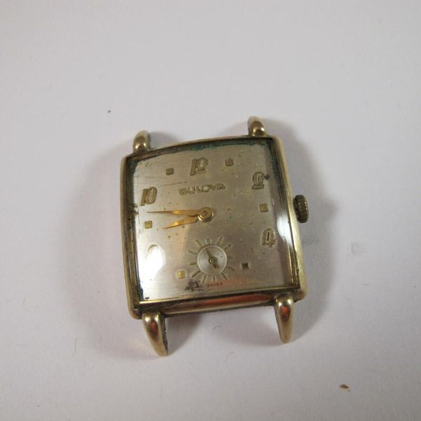 BULOVA MENS 1949 CALIBER 10BC SQUARE WATCH no reserve | WatchCharts ...