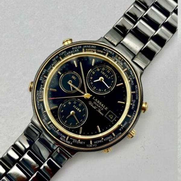 1989 Seiko Lassale World Timer 5T52-6A79 Vintage Watch w/ New Battery ...