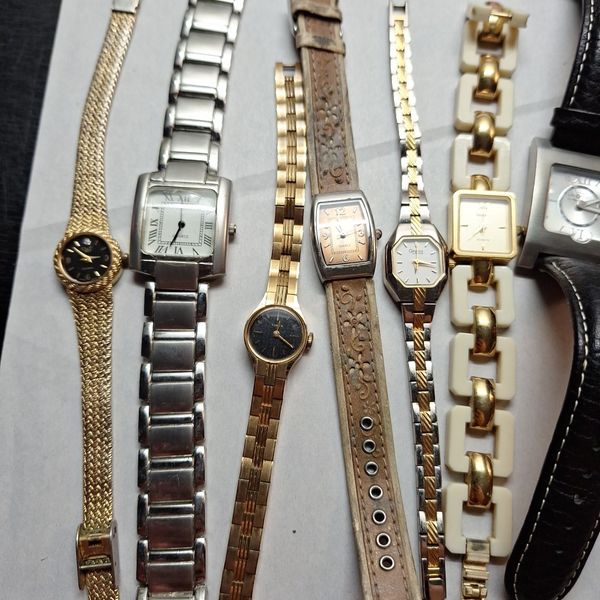 Lot Of 27 Watches - Timex, Caravelle, Brighton, Fossil, Hanslin ...