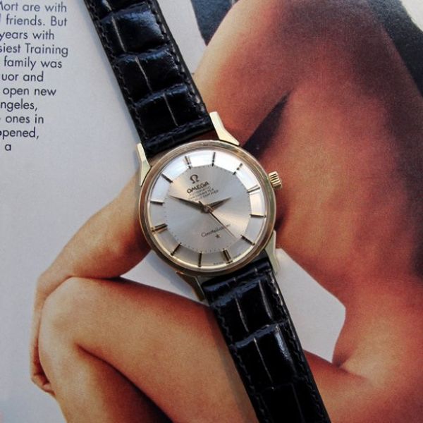 SOLD Vintage 1963 Omega Gold Cap Constellation w/ MINT No Lume Pie Pan ...
