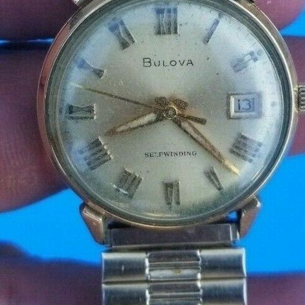 Vintage - 10k R.G.P. Gold Mens Bulova M7 Self Winding Automatic Wrist ...