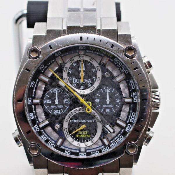 Bulova Precisionist Mens Stainless Watch C877746 48mm Chronograph ...
