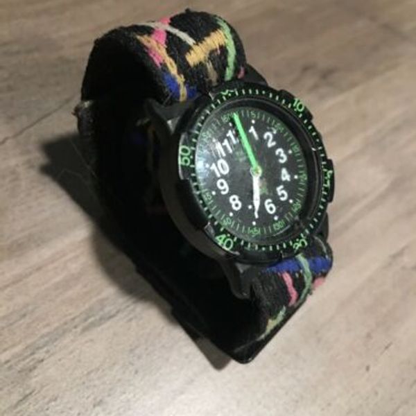 Vintage 90s Kids Children's Elastic Band Timex Watch | WatchCharts ...
