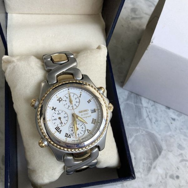 seiko 90s 1/100 chronograph quartz vintage watch | WatchCharts Marketplace