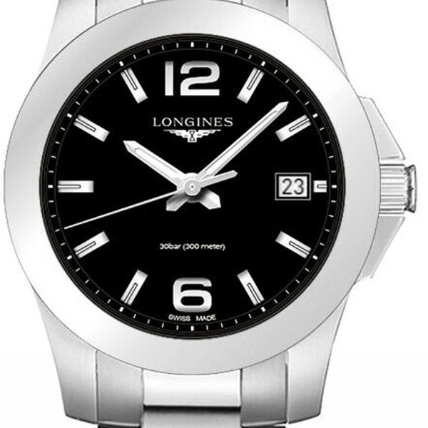 *BRAND NEW* LONGINES Women's Conquest Black Dial Watch L33774586 ...