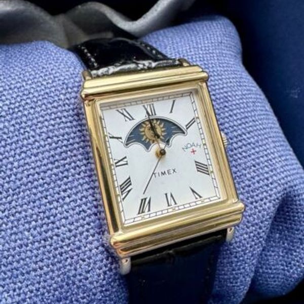 NOAH NY x Timex Sun Moon Watch Gold Black Leather - NEW UNWORN ...