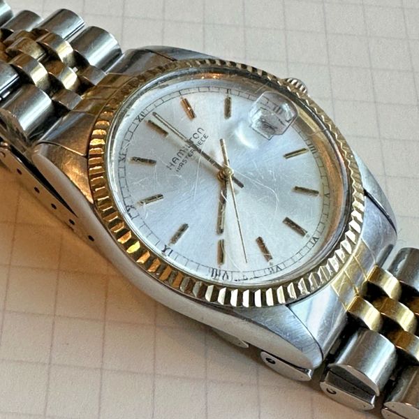Vintage 1995 Mens HAMILTON Masterpiece Fluted Bezel Award Watch New ...
